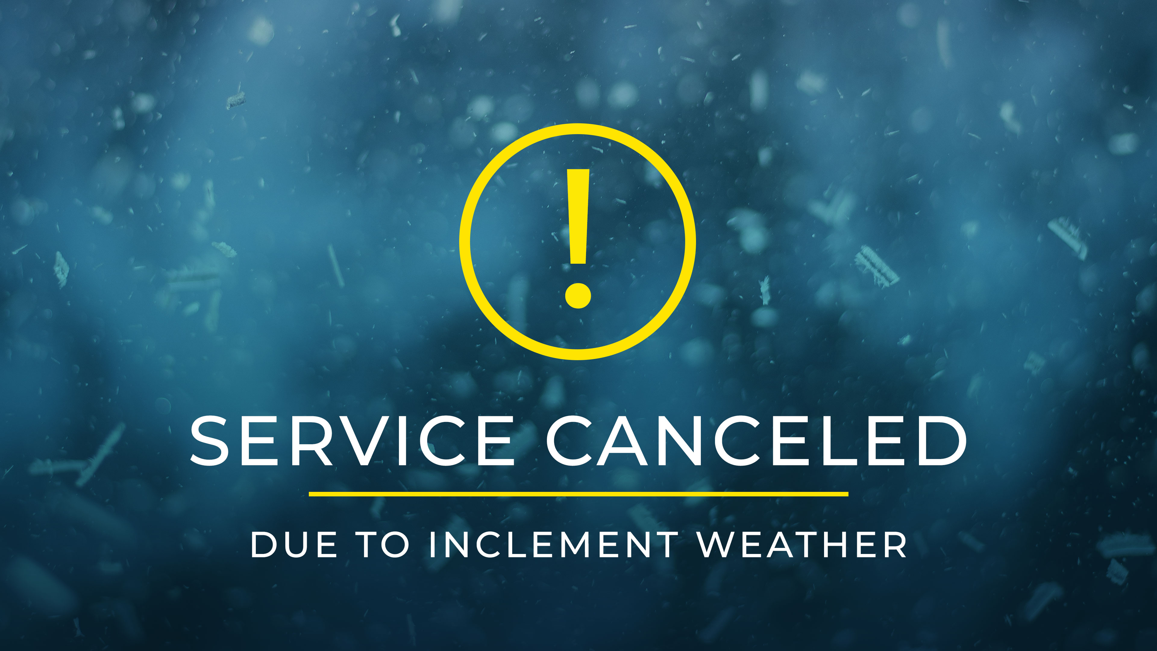 Midweek Service Cancelled Due to Severe Weather – Bridgeford Church of God